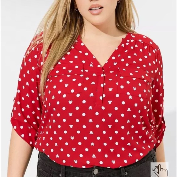 torrid | Tops | Torrid Disney Minnie Mouse Harper Pullover Blouse ...